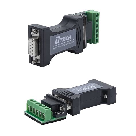 Buy Dtech Rs232 To Rs485 Rs422 Converter 2 Pack Bi Directional Rs 485 To Rs 232 Serial Adapter