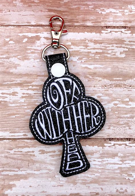 Alice Keychain Alice In Wonderland Key Chain Off With Her Head Keychain Queen Of Hearts