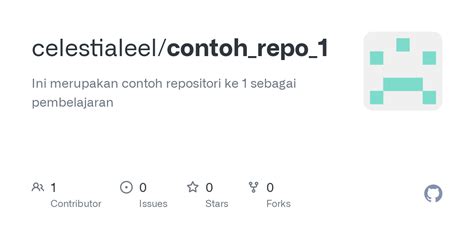 Github Celestialeel Contoh Repo Ini Merupakan Contoh Repositori Ke