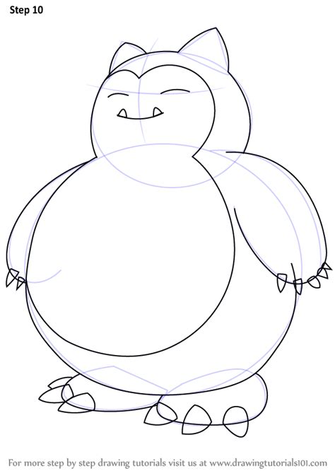 How To Draw Snorlax From Pokemon Pokemon Step By Step DrawingTutorials Com