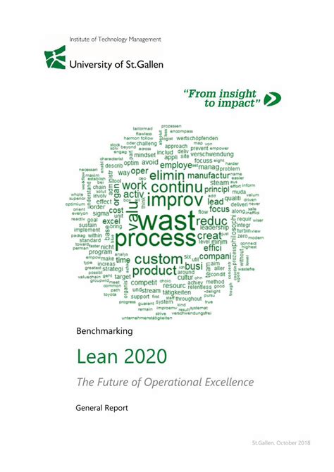 Pdf Benchmarking Lean 2020tectem Ch Content 2 News 20180920 Lean2020 Report Pdfbenchmarking
