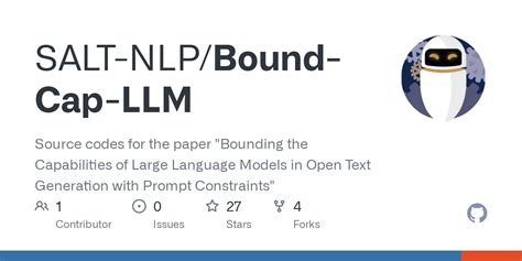 Github Salt Nlpbound Cap Llm Source Codes For The Paper Bounding The Capabilities Of Large
