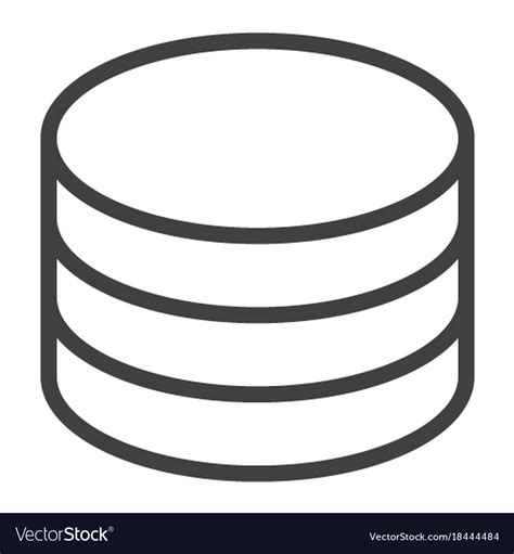 Data Storage Line Icon Web And Mobile Database Vector Image