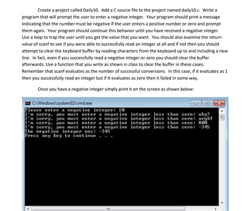 Solved Create A Project Called Daily10 Add A C Source File