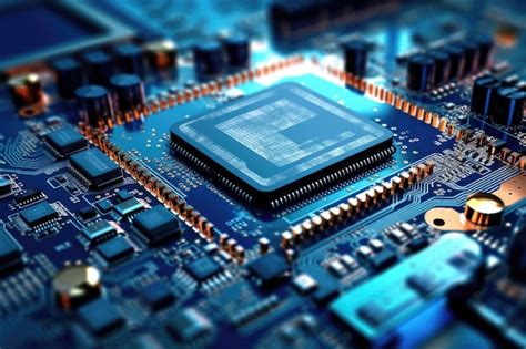 Premium Ai Image A Circuit Or Motherboard Showing The Central Processing Unit Cpu Of A Computer