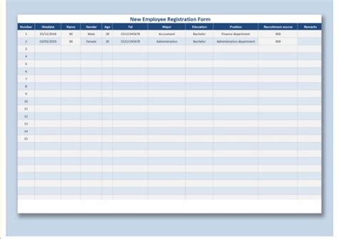 Employee Database In Excel Template