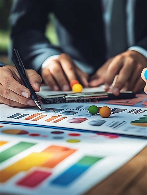 Generative Ai Business Team Collaborating And Analyzing Data On Marketing Strategies With Charts