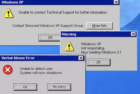 Funny Windows XP Errors TechEBlog
