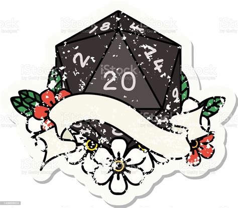 천연 스무 D20 주사위 롤 그런 지 스티커 굴리기에 대한 스톡 벡터 아트 및 기타 이미지 굴리기 문신 미술품 Istock