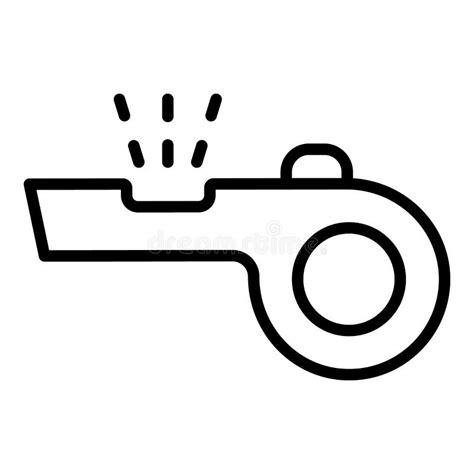 Sport Whistle Icon Outline Style Stock Vector Illustration Of Blow Isolated 156335442