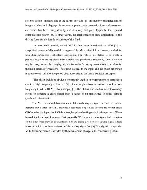 design of low power phase locked loop pll using 45nm vlsi technology