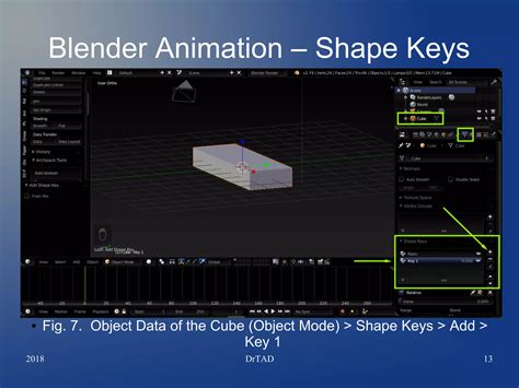 Drtad Blender Tutorial Animation Basics Transforming 3d Geometry With Shape Keys Ppt