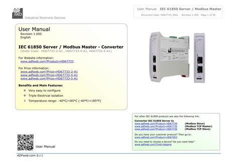 Pdf Iec 61850 Server Modbus Master Converter · Iec 61850 Connection And The Updating Of