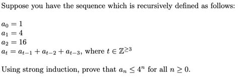 solved suppose you have the sequence which is recursively