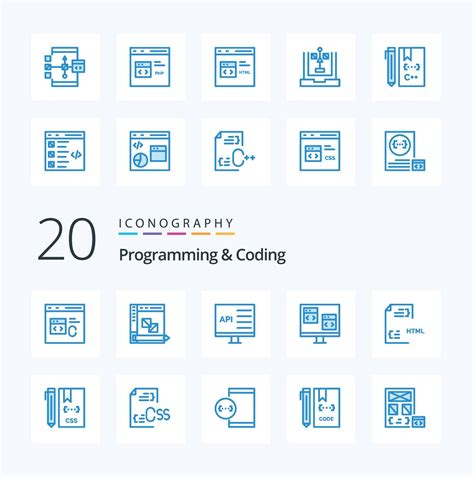 Programming And Coding Blue Color Icon Pack Like Development Coding Development Html Develop