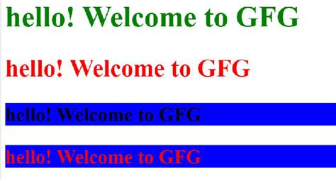 Different Ways To Apply Colors In An HTML Document GeeksforGeeks