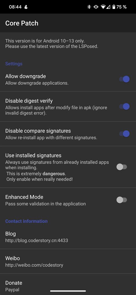 Bug Settings Are Not Applied · Issue 75 · Lsposedcorepatch · Github