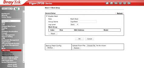 Vigor Wireless Router As A Mesh Root Dray Tek Networking