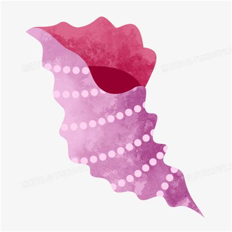一组手绘水彩插画梦幻贝壳套图合集四元素PNG图片素材下载 手绘PNG 熊猫办公