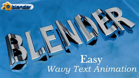 Blender Tutorial How To Make Wavy Text Animation In Blender Youtube
