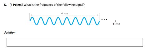 Solved D Points What Is The Frequency Of The Chegg