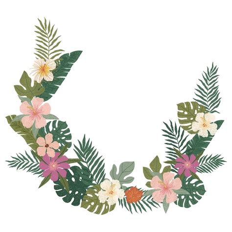 Premium Vector Vector Cute Hand Drawn Illustration With Palm Leaves