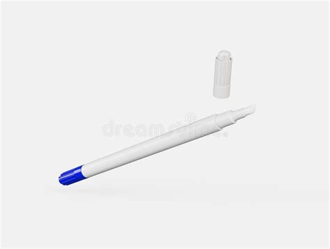 D Illustration Of An Ink Correction Pen Isolated On White Background Stock Illustration