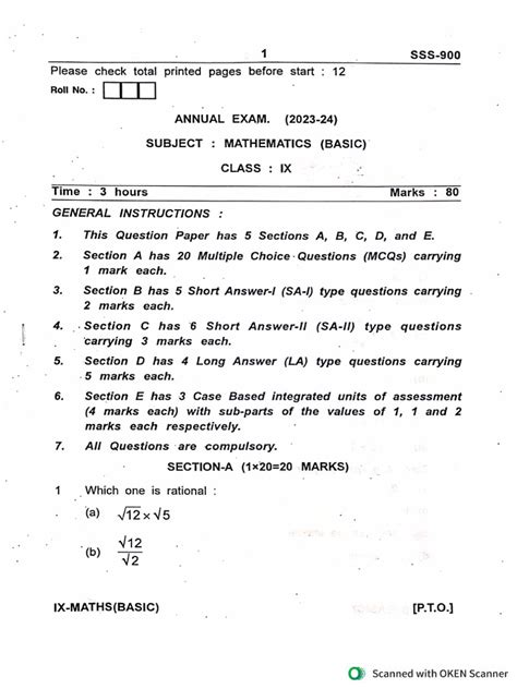 Class 9 Maths Basic Pdf