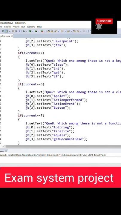 Exam System Project In Java Shorts Javaproject Project Short Java