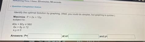 Solved Identify The Optimal Solution By Graphing Well You Chegg Com