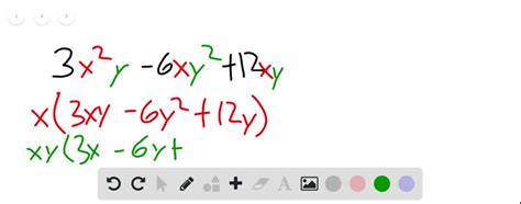 Solved Factor Polynomial By Removing The Common Monomial Factor 3 X 2 Y 6 X Y 2 12 X Y