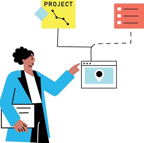 A Flat Style Illustration Showing A Person Representing Workflow