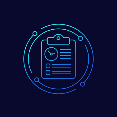 Timesheet Time Tracking Line Vector Icon 19468680 Vector Art At Vecteezy