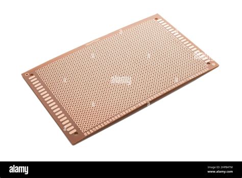 Perfboard Base For Electronic Prototyping Isolated On White Background