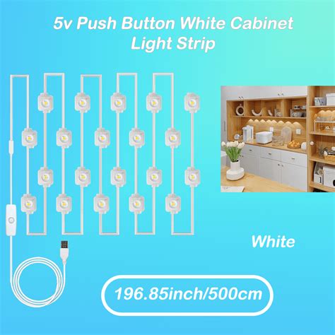 1 Pc Usb Socket With Push Button Control Cabinet Led Strip For Cabinets