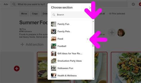 Tutorial Add Sections To Pinterest Boards And Move Existing Pins Into Them Easily In