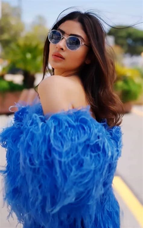 Mouni Roy Stuns In Her Hot Blue Feather Mini Dress See Viral Photos