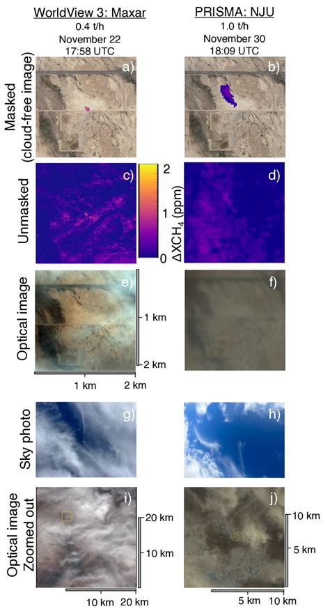 Cloudy Days With Successful Methane Detections A And B Show Masked Download Scientific