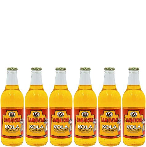 Jamaican Kola Champagne Flavored Soda 12oz Glass Bottle Pack Of 6