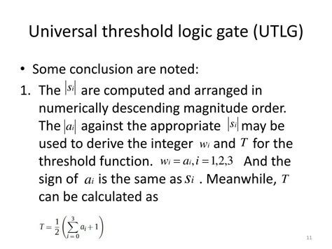 ppt novel universal threshold logic gate based on rtd powerpoint