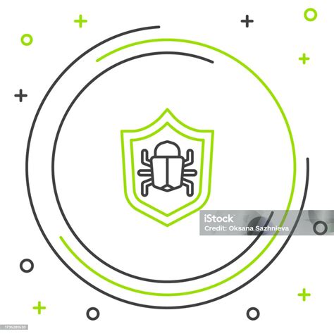 Line System Bug Concept Icon Isolated On White Background Code Bug