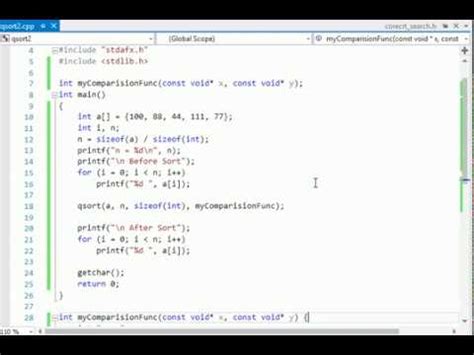 How To Use Qsort In C Easy Way To Implement Quick Sort YouTube
