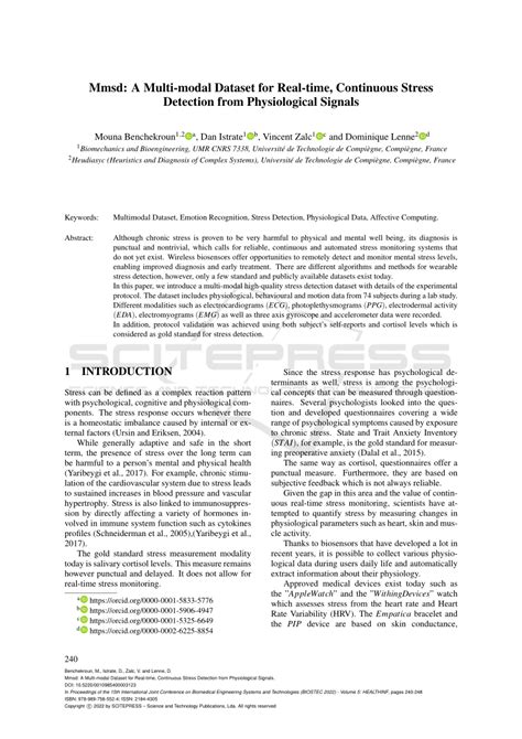 Pdf Mmsd A Multi Modal Dataset For Real Time Continuous Stress Detection From Physiological