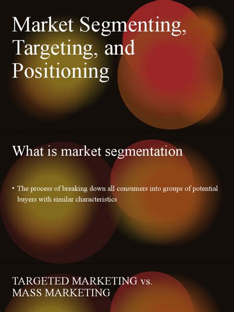 market segmenting targeting and positioning pdf marketing market