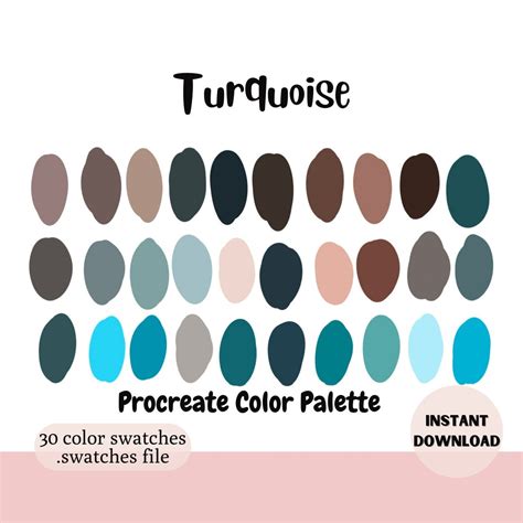 Procreate Color Palette Color Swatches Ipad Color Palette Etsy
