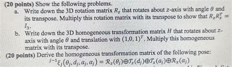 Solved 20 Points Show The Following Problems A Write