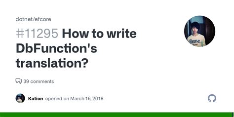 How To Write Dbfunctions Translation · Issue 11295 · Dotnetefcore