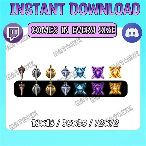 Sword Sub Bit Badges World Of Warcraft Sub Bit Badge Wow Sub Bit Badges