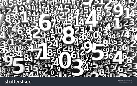 Abstract 3d Numbers Background Computer Science Stock Illustration
