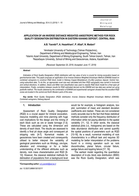 Pdf Application Of An Inverse Distance Weighted Anisotropic Method